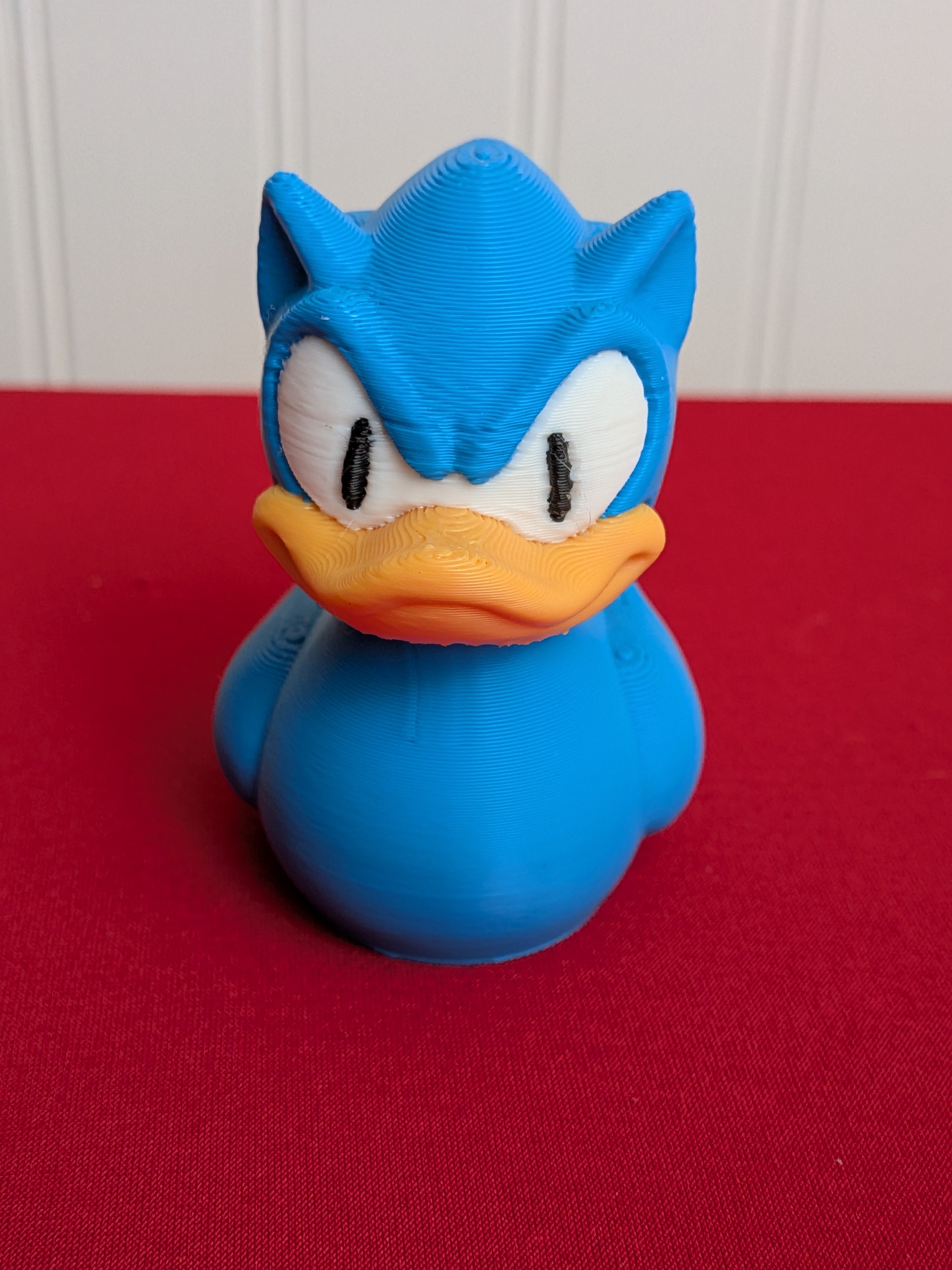 Sonic Inspired Duck – 3D Printed Blue Hedgehog Duck Figurine, Gamer Co ...